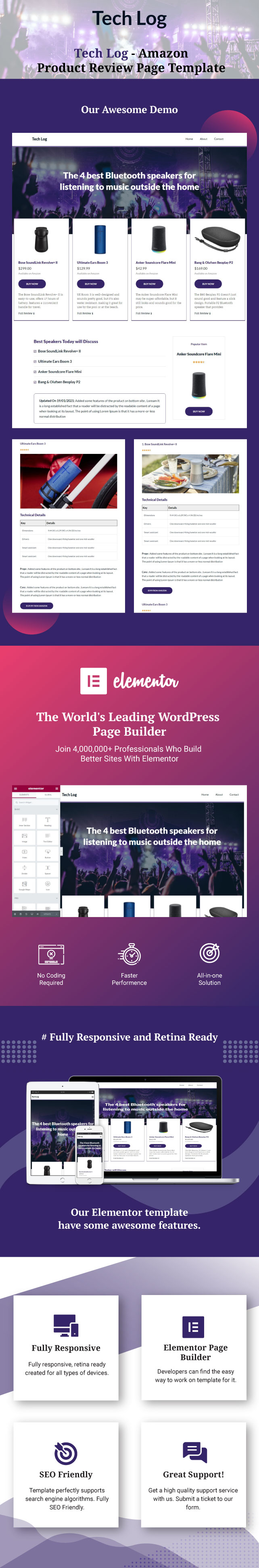 Tech Log - Amazon Product Review Page Template – ThemeRally