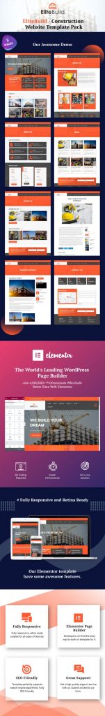 EliteBuild - Construction Elementor Website Template Kit – ThemeRally