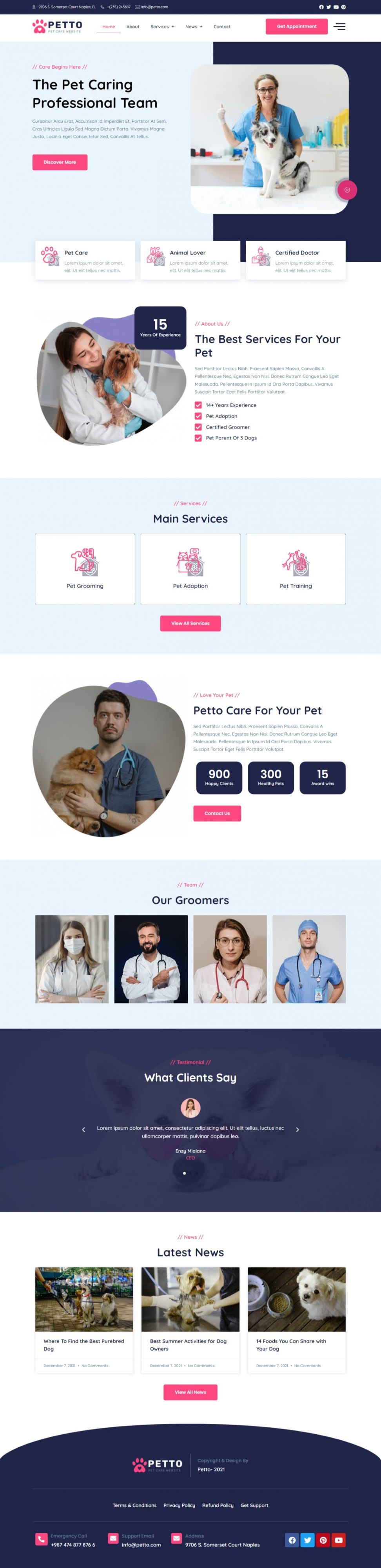 Petto - Pets & Animals Elementor Template Kit – ThemeRally